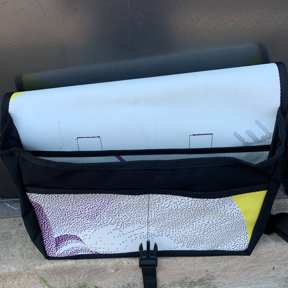 Upcycled Sign Shoulder Bag | SewLab USA
