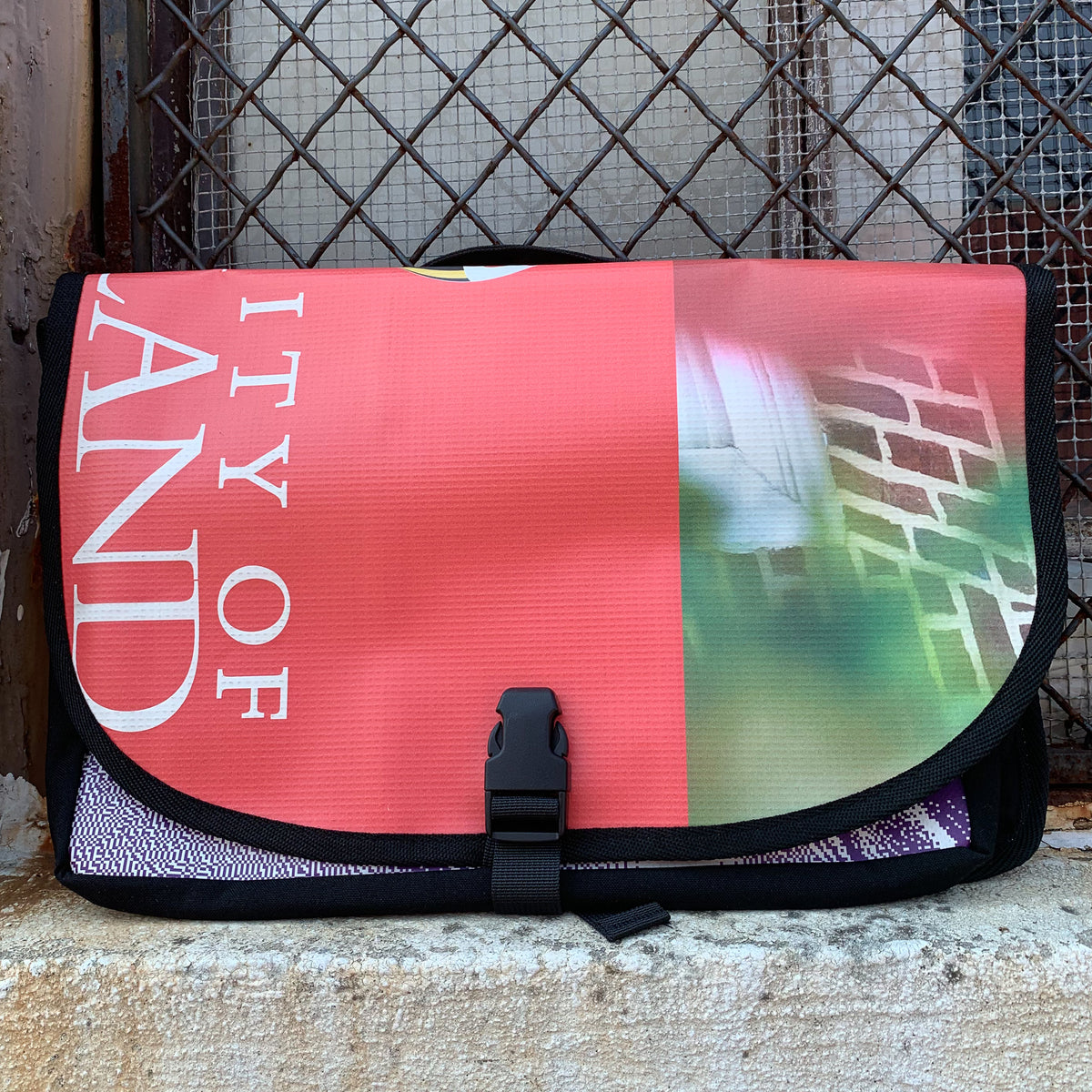 Upcycled Sign Shoulder Bag | SewLab USA